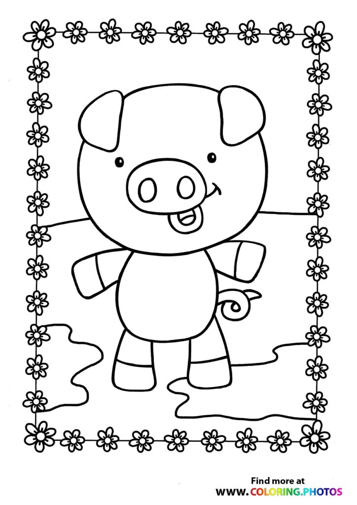 Pigs - Coloring Pages for kids