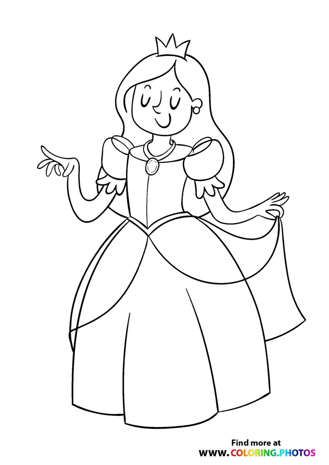 Princesses - Coloring Pages for kids | Free and easy print or download