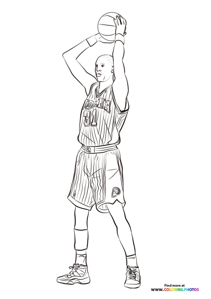 reggie miller - Coloring Pages for kids