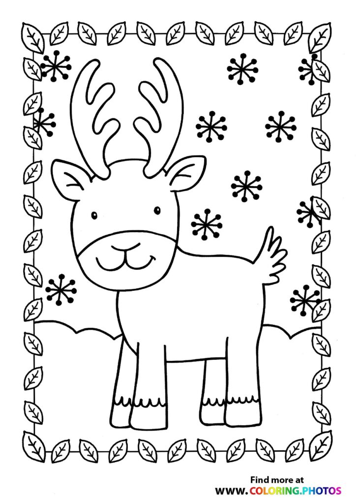 Reindeers - Coloring Pages for kids