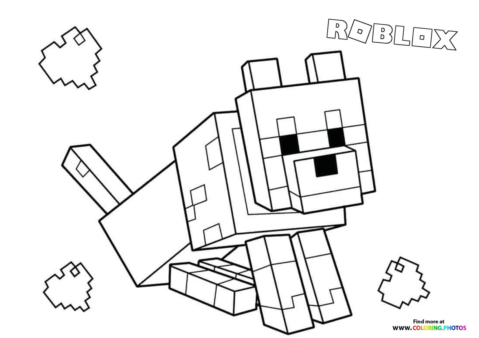 Roblox coloring pages | Free printable sheets for kids from Roblox game