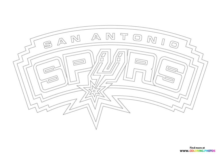 san antonio spurs logo - Coloring Pages for kids
