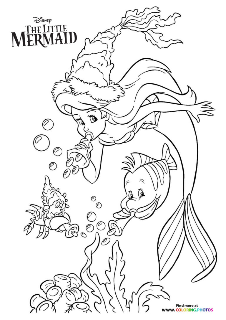 The Little Mermaid coloring pages | Free and easy print or download