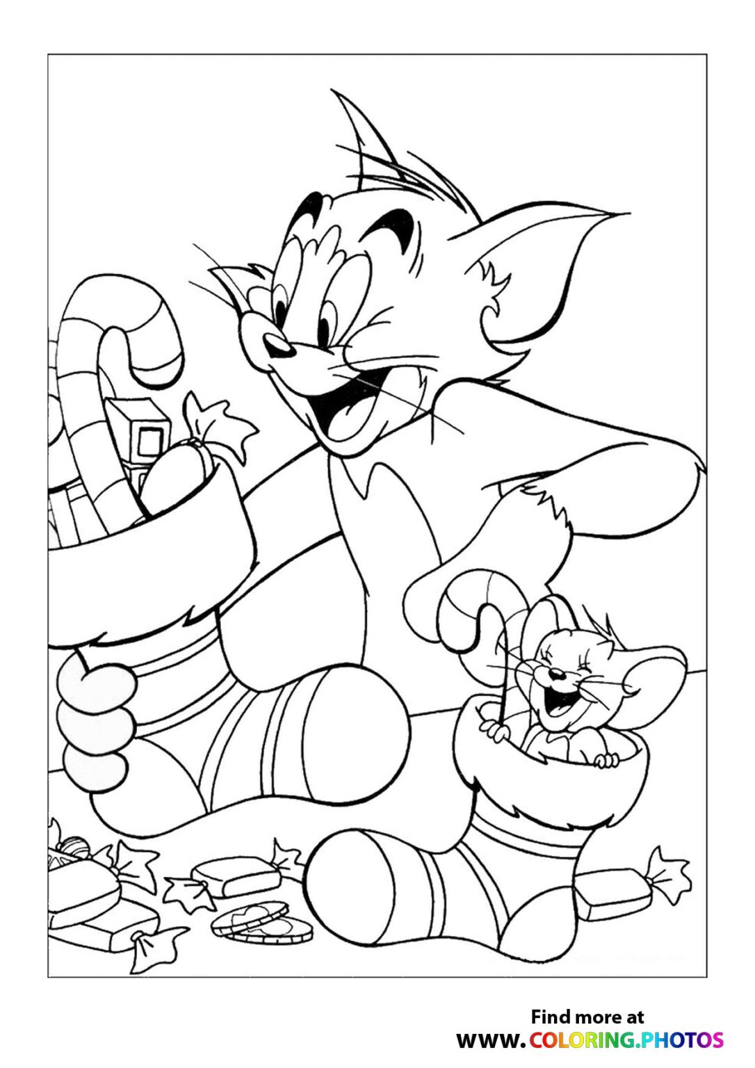 Tom and Jerry - Coloring Pages for kids | Free print or download